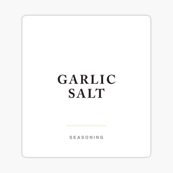 "Garlic Salt Label" Sticker for Sale by PantryLabels | Redbubble