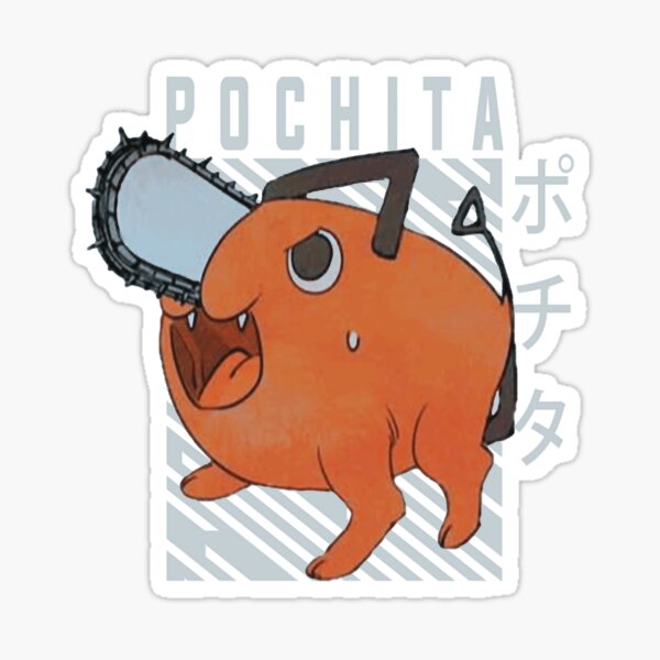 "Pochita - Chainsaw Man T-Shirt " Sticker for Sale by LindseyFeil ...