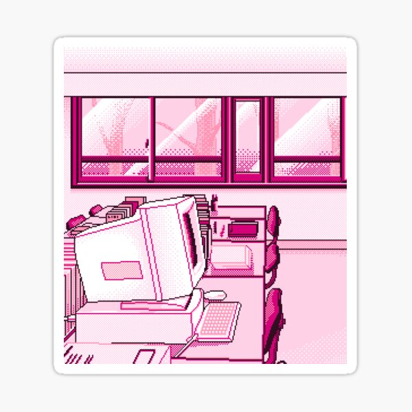 "computer room " Sticker for Sale by ericleeart | Redbubble