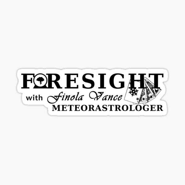 "Foresight with Finola Vance Logo- Black" Sticker for Sale by Arenthaer ...