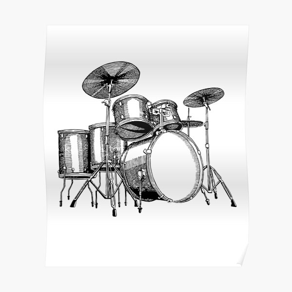 "Drum set" Poster for Sale by Schandre | Redbubble
