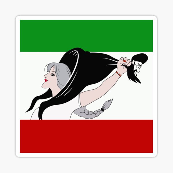 "Woman Life Freedom Iran Zan Zendegi Azadi Persian " Sticker for Sale ...