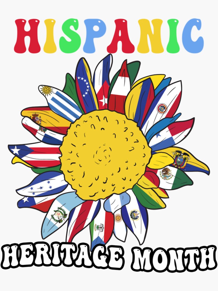 Pegatina «Mes Nacional de la Herencia Hispana Ropa para niños camisetas ...