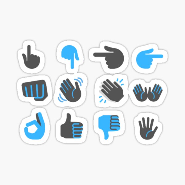"Sticker pack of hand signs" Sticker for Sale by PetiShop | Redbubble