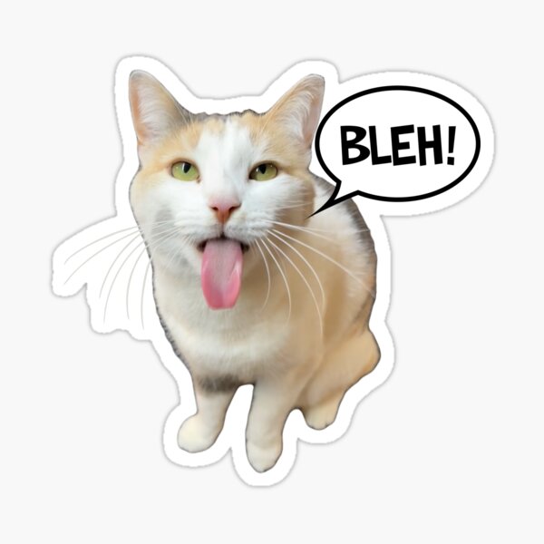 "Bleh P Cat Meme Face (Not Doing That Cat)" Sticker for Sale by ...
