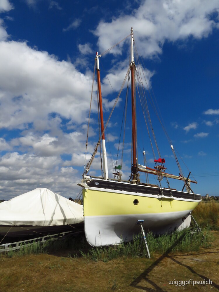 "The Pale Yellow Boat" Sticker for Sale by wiggyofipswich | Redbubble