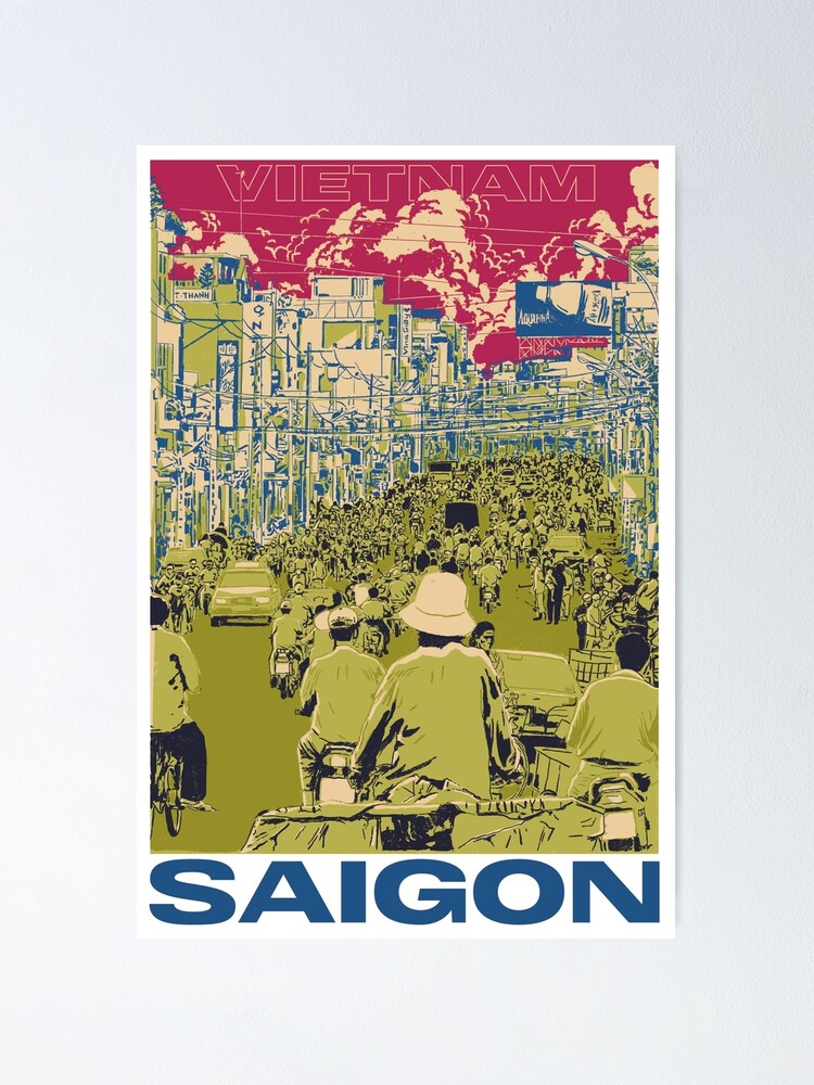 "Vintage Saigon Vietnam travel" Poster for Sale by sonchodien | Redbubble