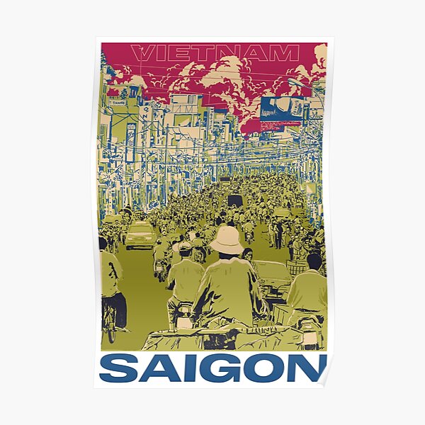 "Vintage Saigon Vietnam travel" Poster for Sale by sonchodien | Redbubble