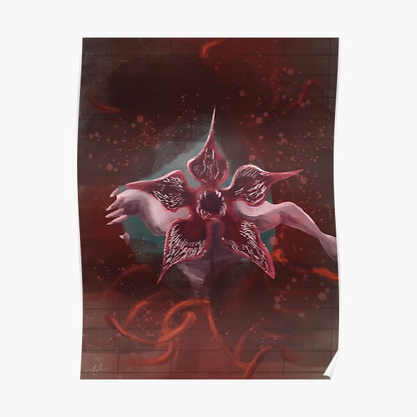 "Stranger Things Demogorgon Wall" Poster for Sale by jigmiffler | Redbubble