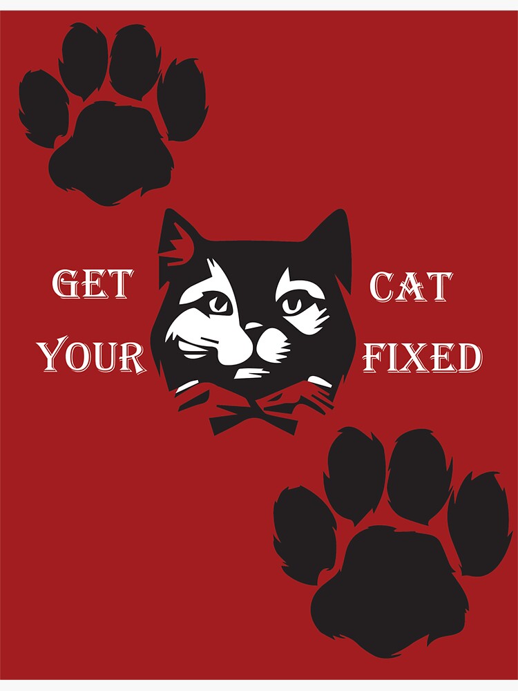 "T-shirt to help your cat fix beautiful quality" Sticker for Sale by ...