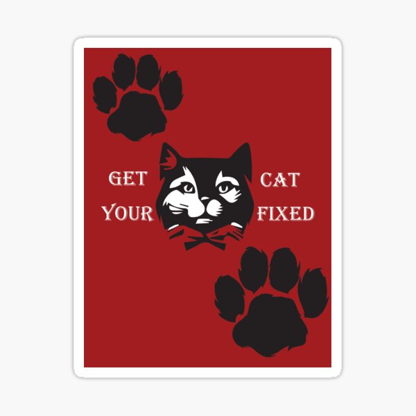 "T-shirt to help your cat fix beautiful quality" Sticker for Sale by ...