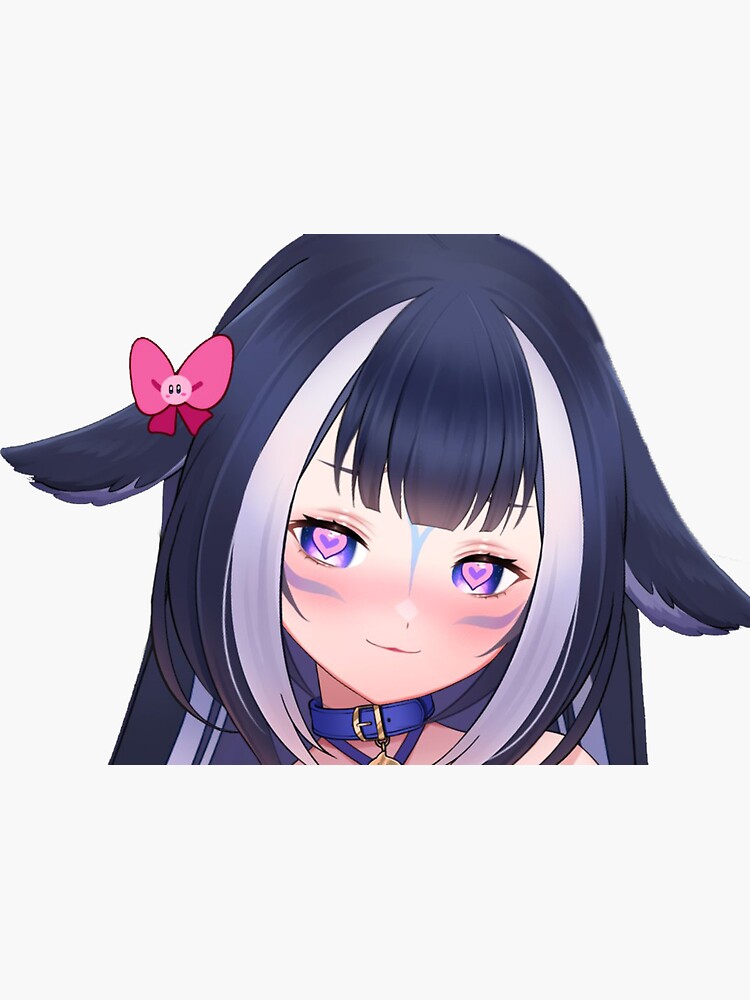 "Shylily heart eyes emote" Sticker for Sale by CloudyDrops | Redbubble