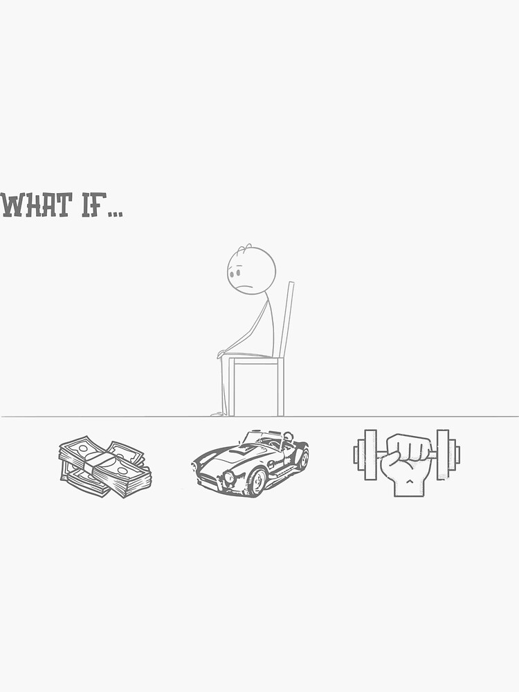 "What if...?" Sticker for Sale by built2evolve | Redbubble