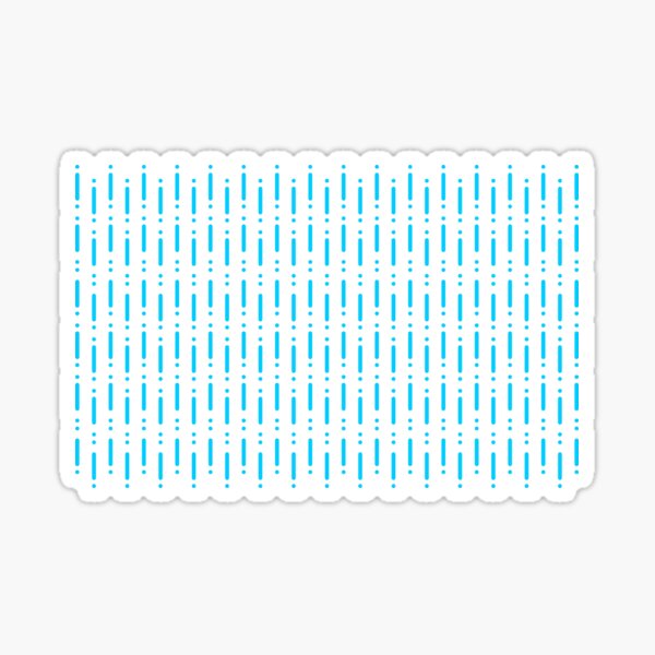 "Rain in morse code" Sticker for Sale by Bordineo | Redbubble