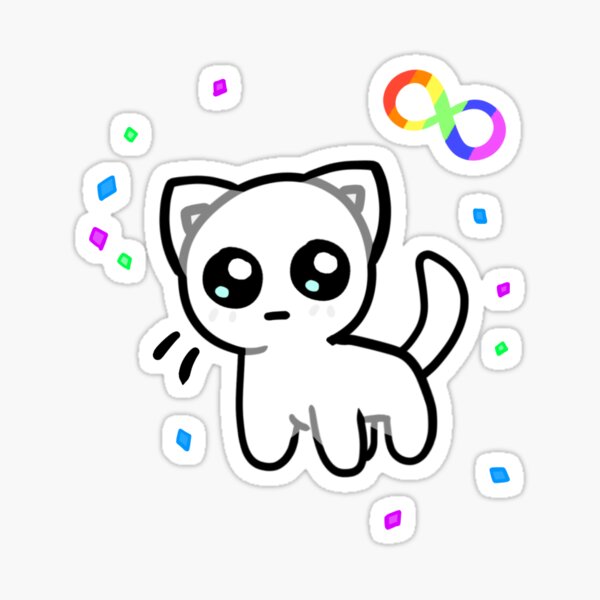"Cat TBH Creature / Autism Creature + Rainbow Infinity Symbol" Sticker ...