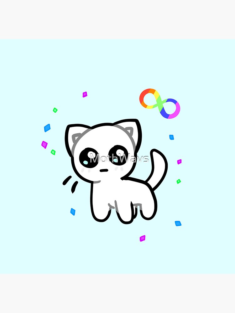 "Cat TBH Creature / Autism Creature + Rainbow Infinity Symbol" Pin for ...