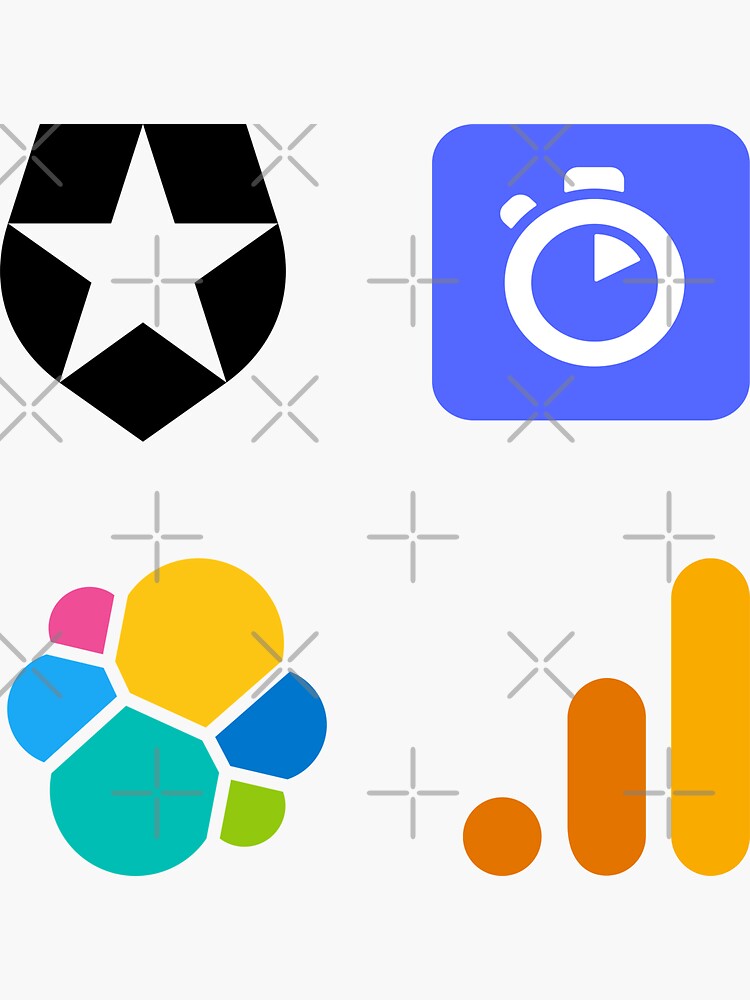 Auth0, Algolia, Elastic, Google Analytics - 4x Sticker Pack" Sticker for Sale by thisisgeekvana ...