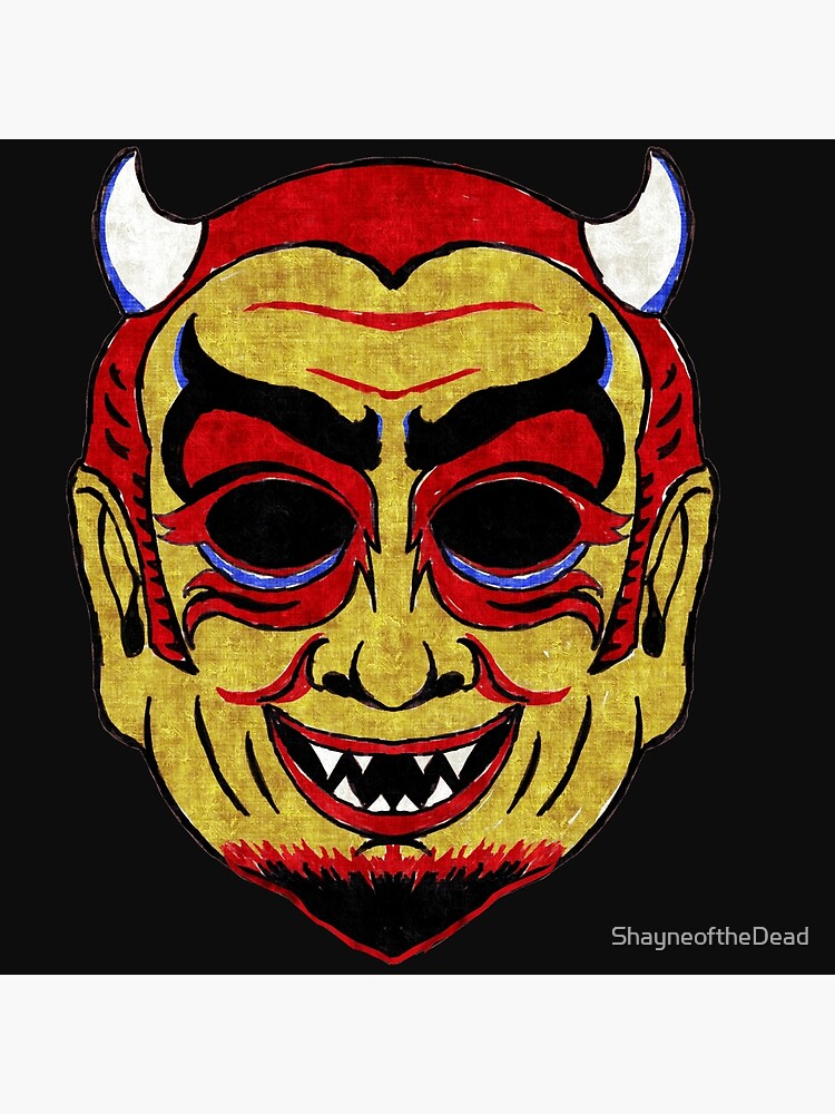 "Devil Vintage Halloween Mask" Art Print by ShayneoftheDead | Redbubble