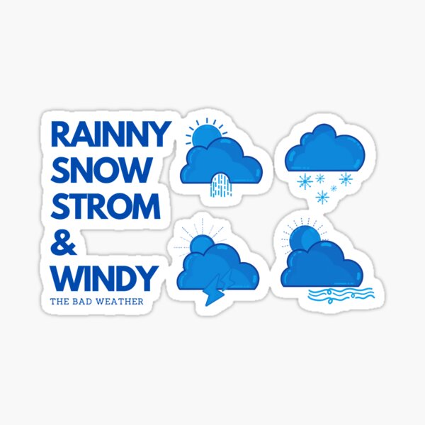 "The Bad Weather." Sticker for Sale by AxzuriaS | Redbubble