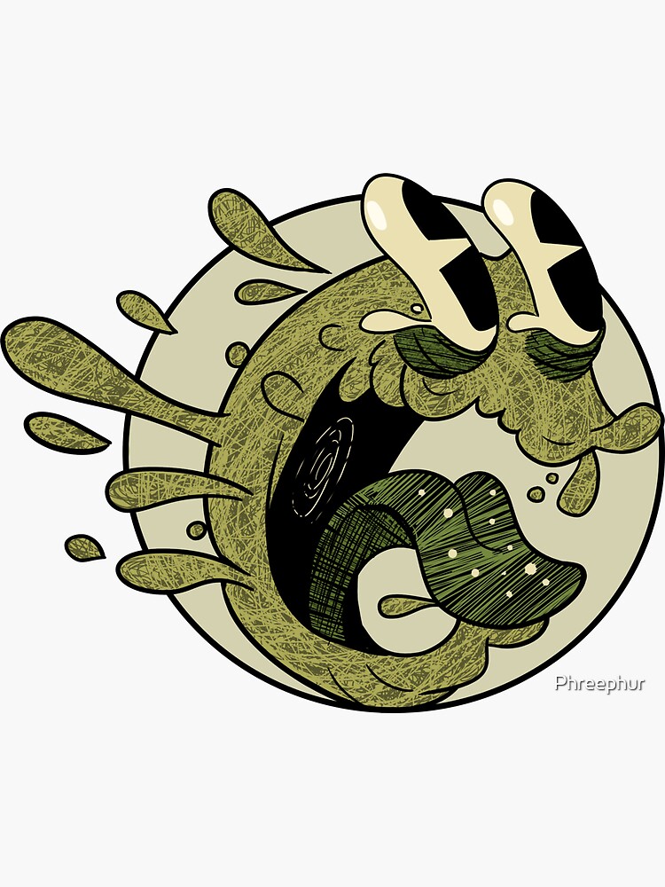 "Nasty Germs Cartoon" Sticker for Sale by Phreephur | Redbubble