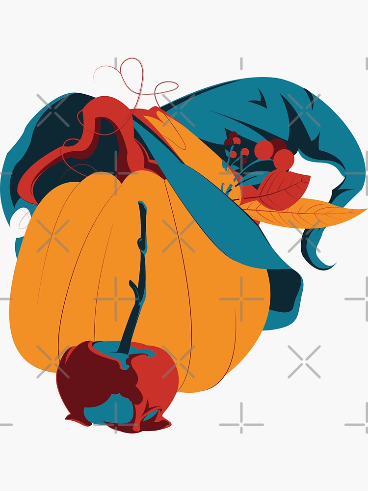 "Fall Witch Aesthetic (Large)" Sticker for Sale by MadQueenMeep | Redbubble