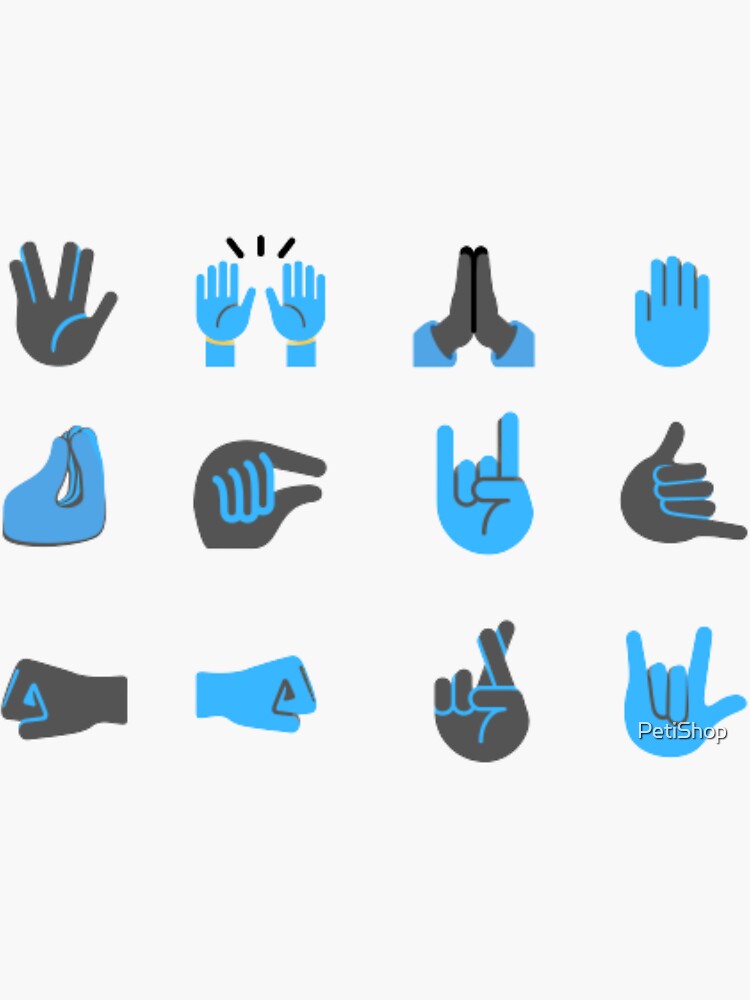 "Sticker pack of hand signs" Sticker for Sale by PetiShop | Redbubble