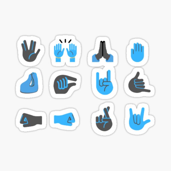 "Sticker pack of hand signs" Sticker for Sale by PetiShop | Redbubble