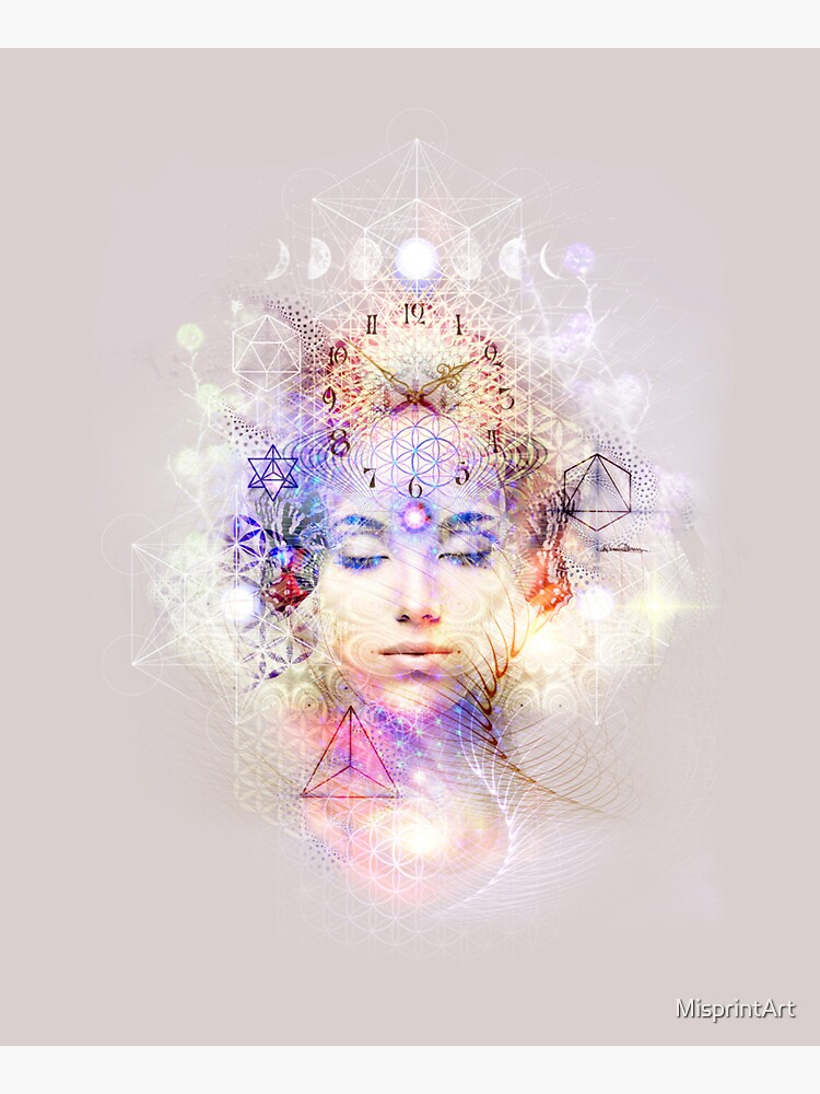 "Divine Timing spiritual sacred geometry mystical meditation cosmic art ...