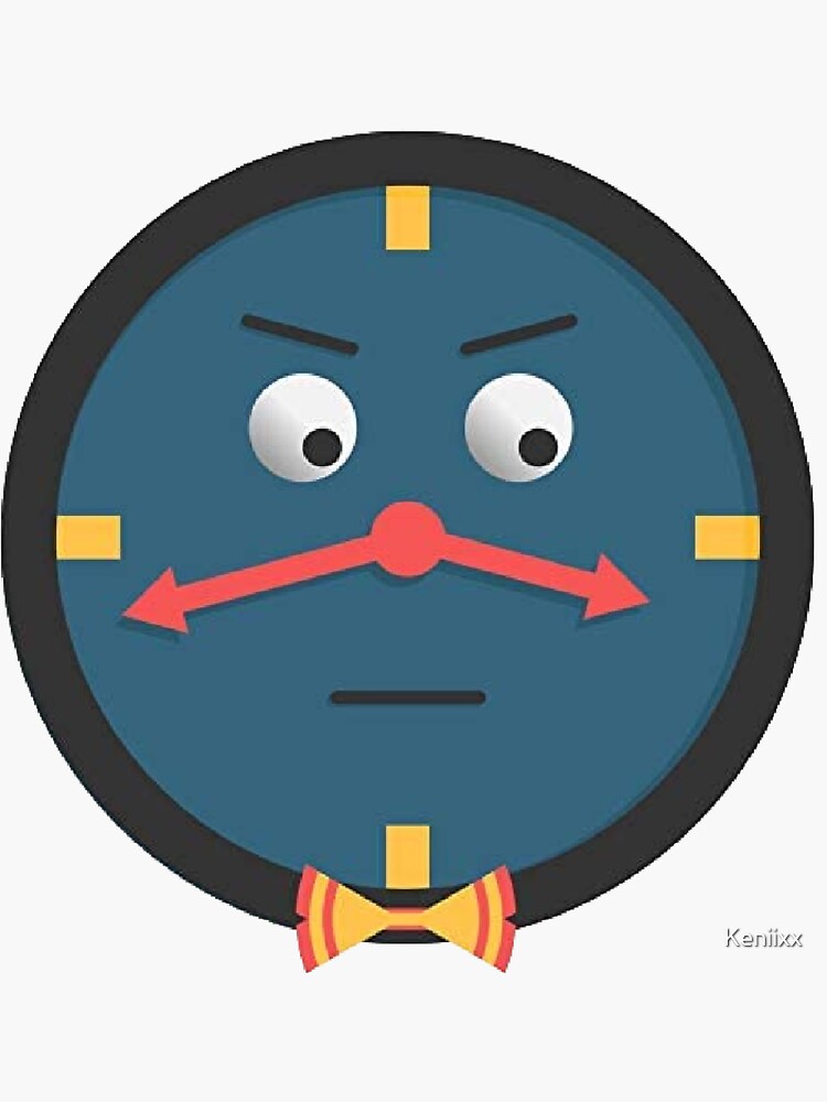 "dot hug me im scared clock sticker" Sticker for Sale by Keniixx ...