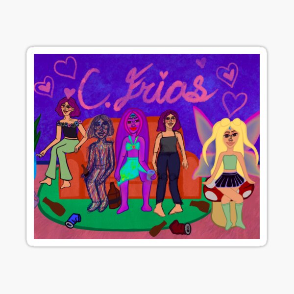 "girl hangout" Sticker for Sale by Cfrias623 | Redbubble