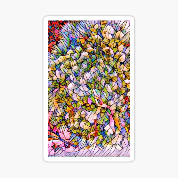 "Pincushion Moss Mosaic" Sticker for Sale by Crayle | Redbubble