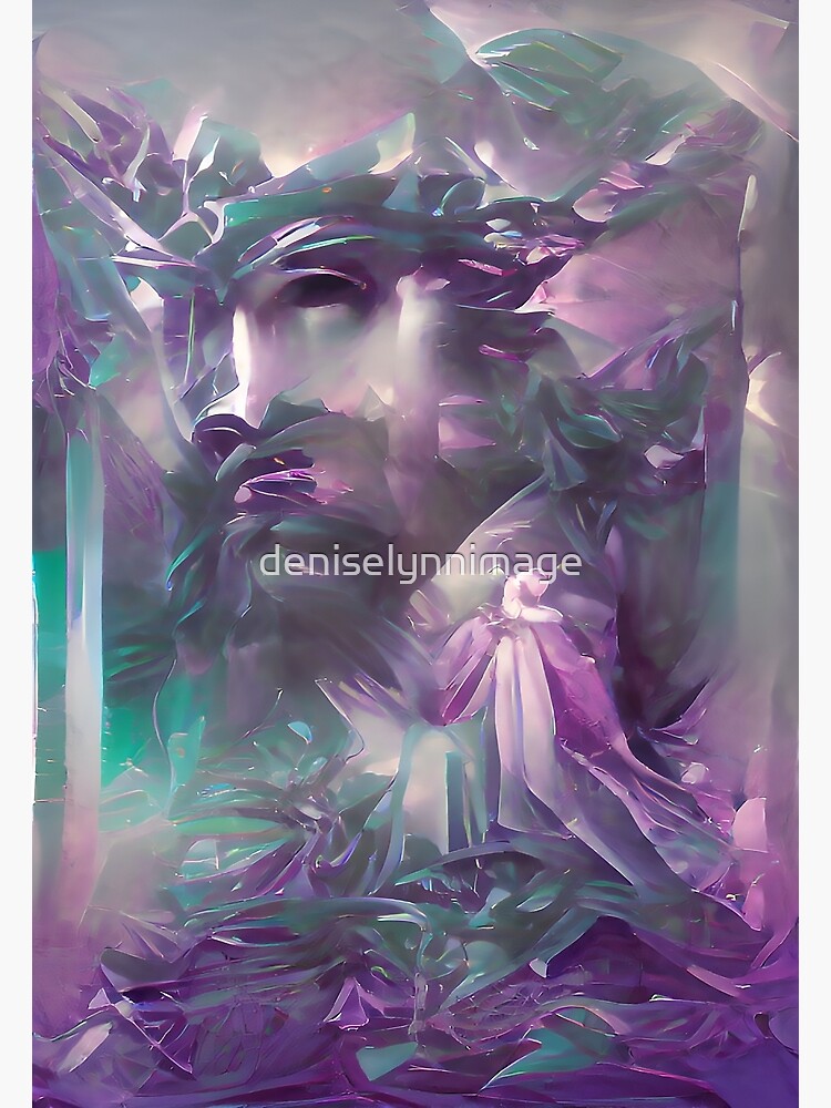 "Jesus Purple Purple Aqua Abstract Face " Poster for Sale by ...