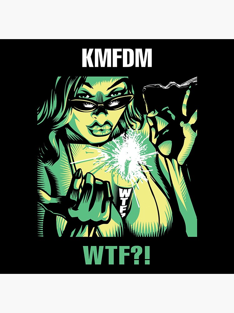 "KMFDM wtf" Sticker for Sale by Modzeleski1996 | Redbubble