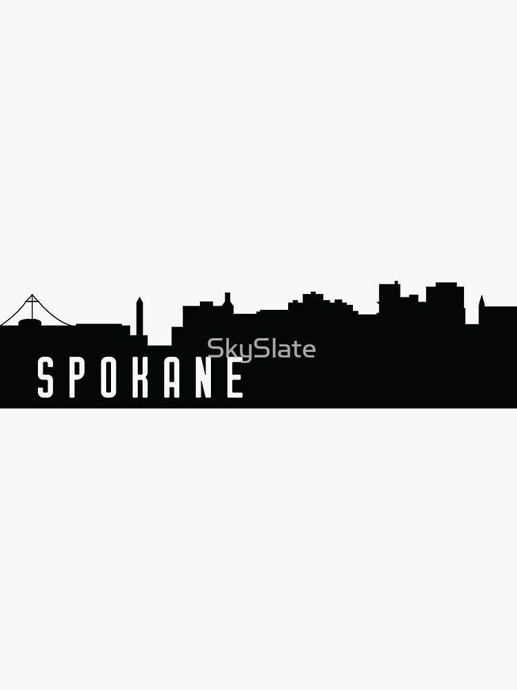 "Spokane City Silhouette " Sticker by SkySlate | Redbubble