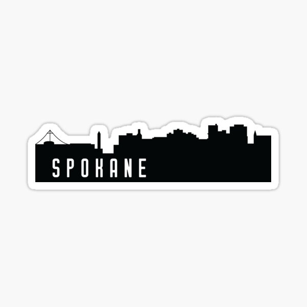 "Spokane City Silhouette " Sticker by SkySlate | Redbubble