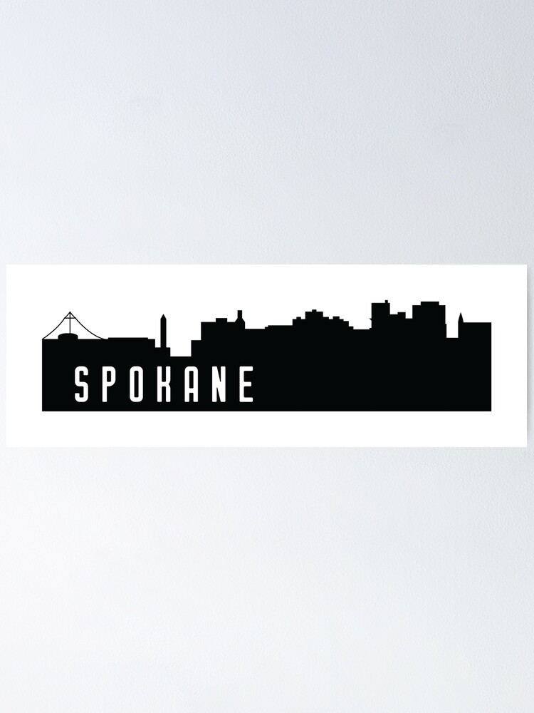 "Spokane City Silhouette " Poster by SkySlate | Redbubble