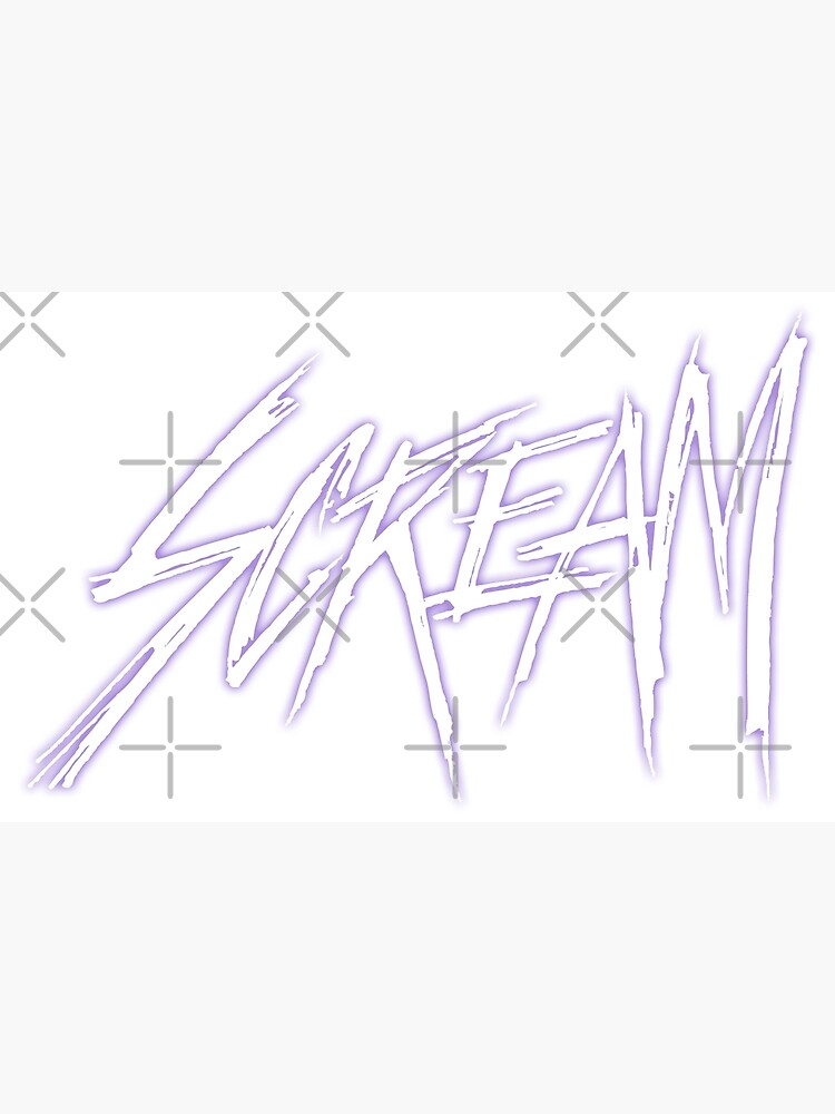 "Purple Scream - Halloween Lettering on White" Photographic Print for ...