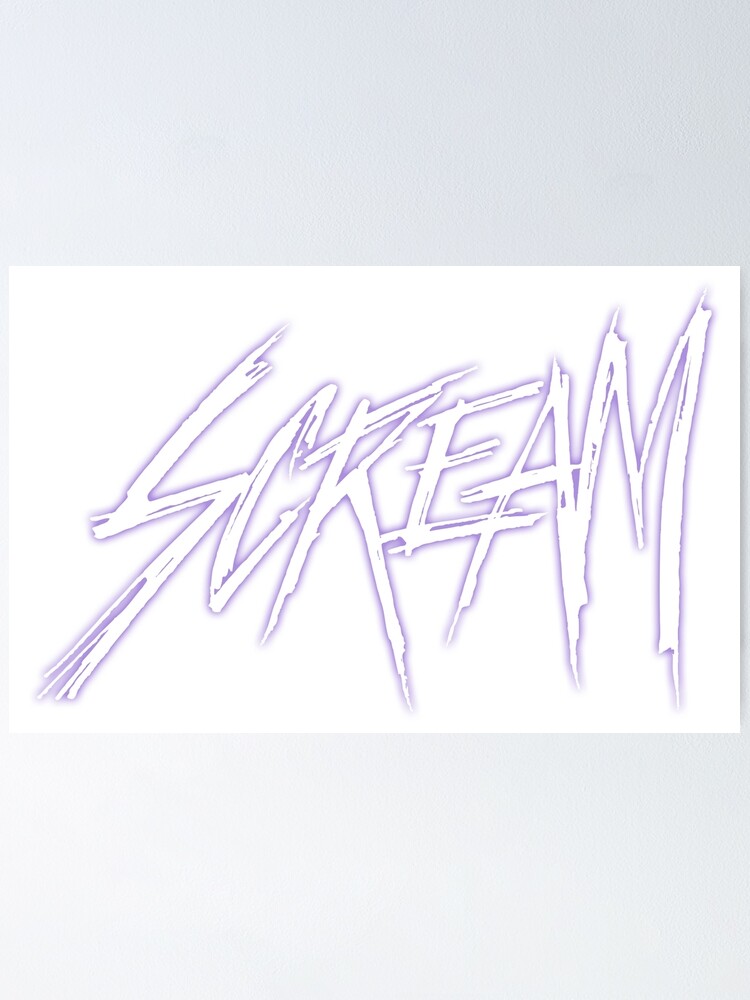 "Purple Scream - Halloween Lettering on White" Poster for Sale by 26 ...