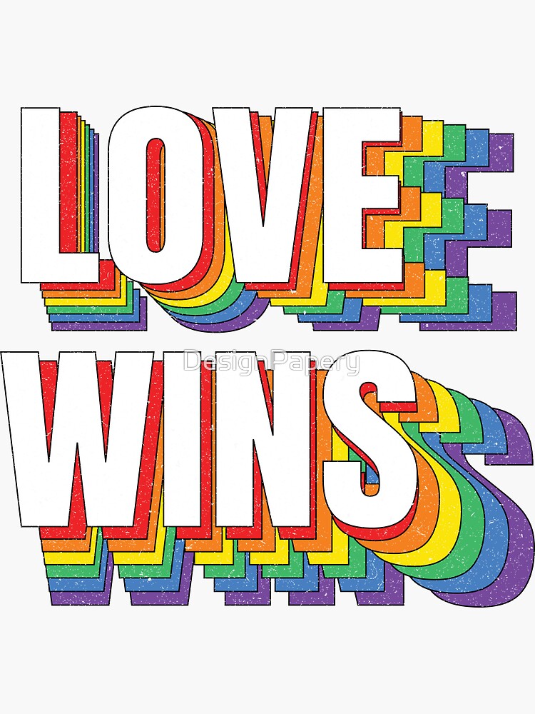 "Love Wins Print, Love Wins Print, Love Is Love, LGBTQ, Pride, Rainbow ...