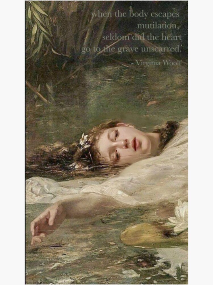 "Frase de Virginia Woolf para las chicas Camiseta " Sticker for Sale by ...