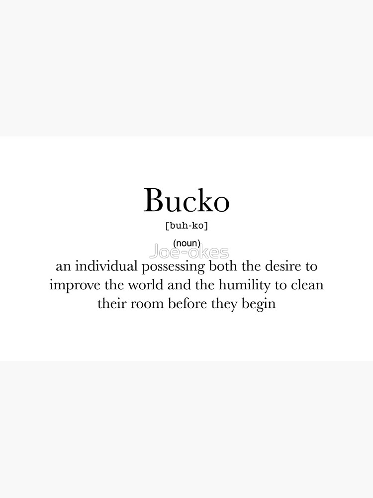"Bucko Definition - Jordan Peterson" Coffee Mug by Joe-okes | Redbubble