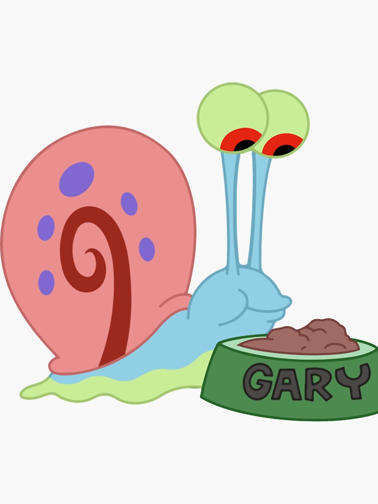 "gary from spongebob eating " Sticker for Sale by AllisonMander | Redbubble