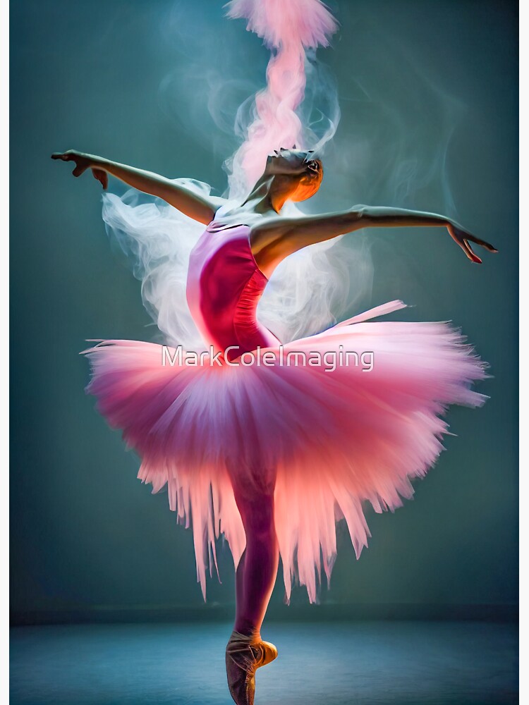 "Dancing Ballerina in Smoke" Sticker for Sale by MarkColeImaging ...