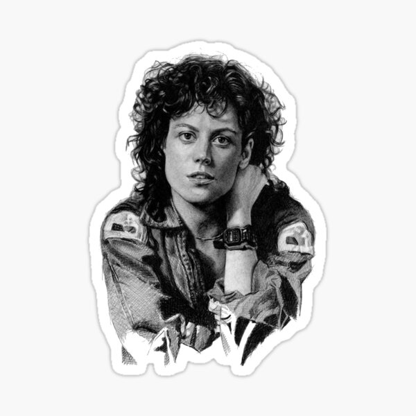 "Ellen Ripley Sketching" Sticker for Sale by FelixxGhost | Redbubble