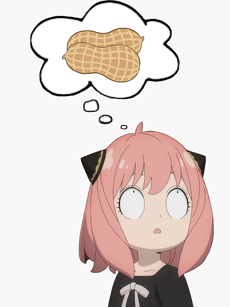 Pegatina «Anya Forger, Anya Peanuts, SpyxFamily, Familia de espías» de ...