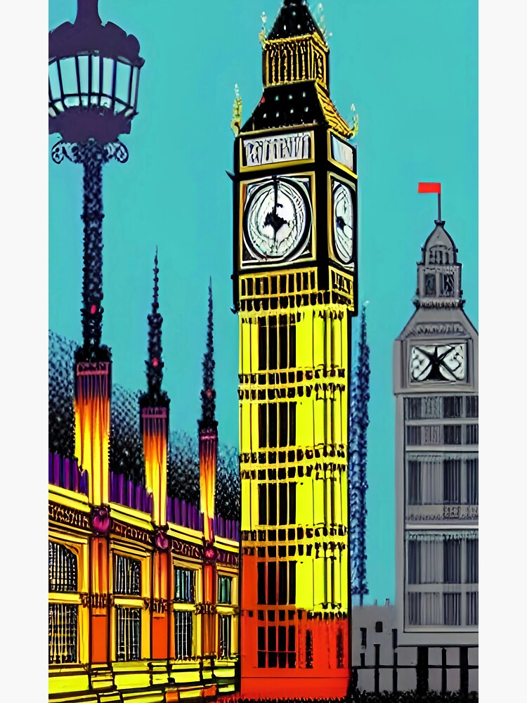 "clock tower" Sticker for Sale by OverAltruist | Redbubble