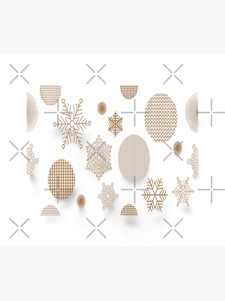 Poster « Motifs de Noël Noël Nouvel An flocons de neige figurines ...