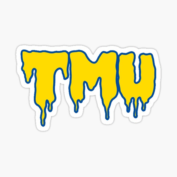 "Slime TMU Lettering Yellow and Blue " Sticker for Sale by ...