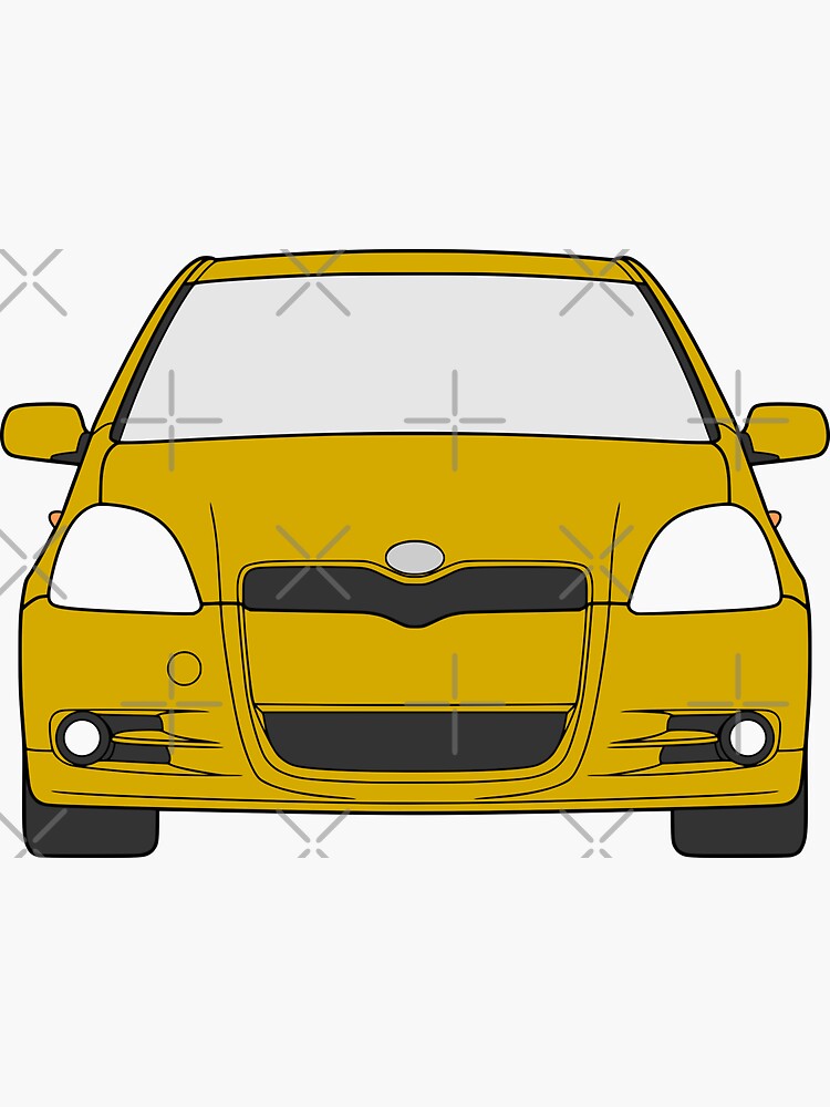 "Toyota Yaris Vitz Platz Echo 1999-2003 gold color" Sticker for Sale by ...