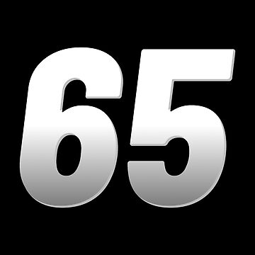 "Racing Number 65" Sticker for Sale by dennystee | Redbubble